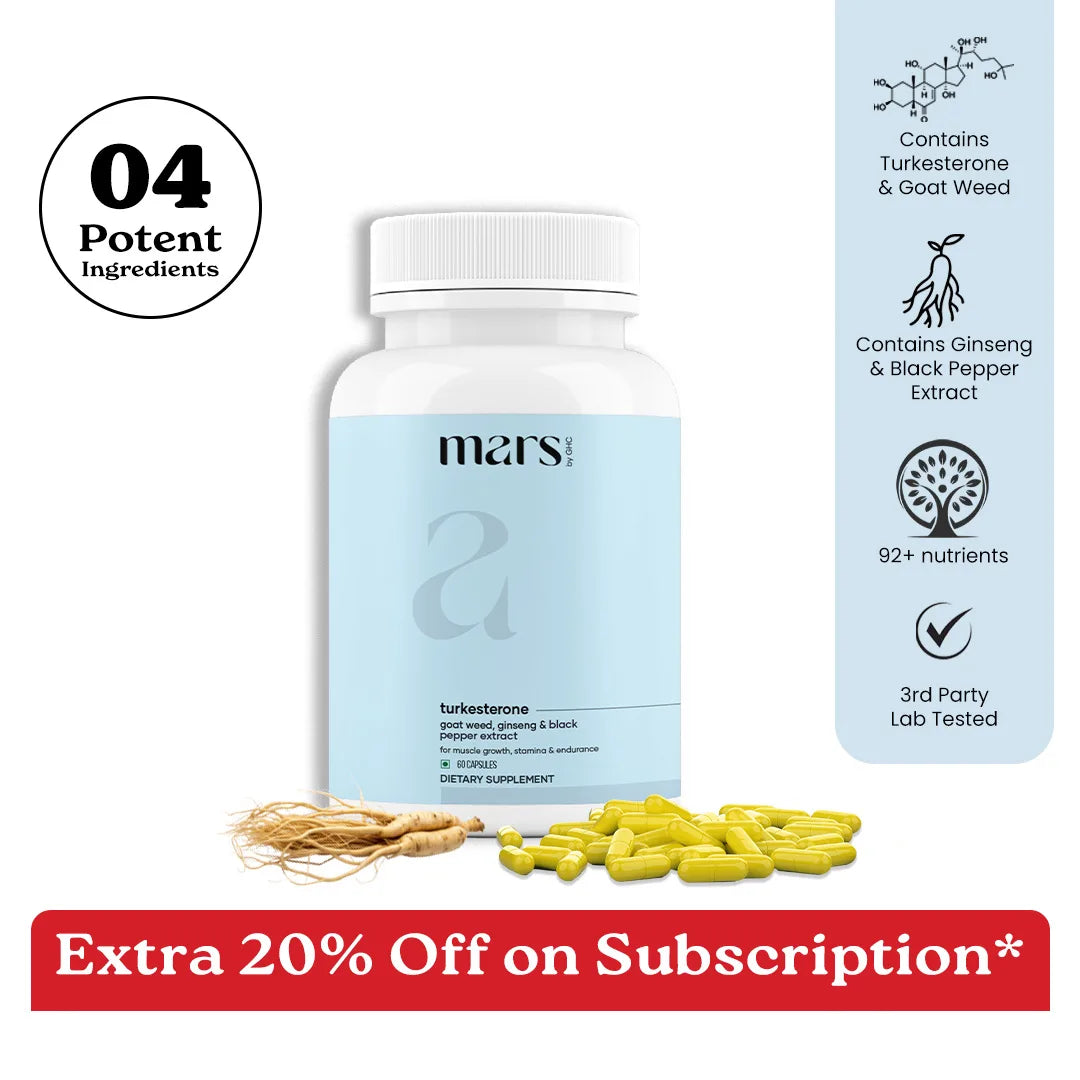 Turkesterone Capsules for Testosterone & Strength | Mars – Mars By GHC