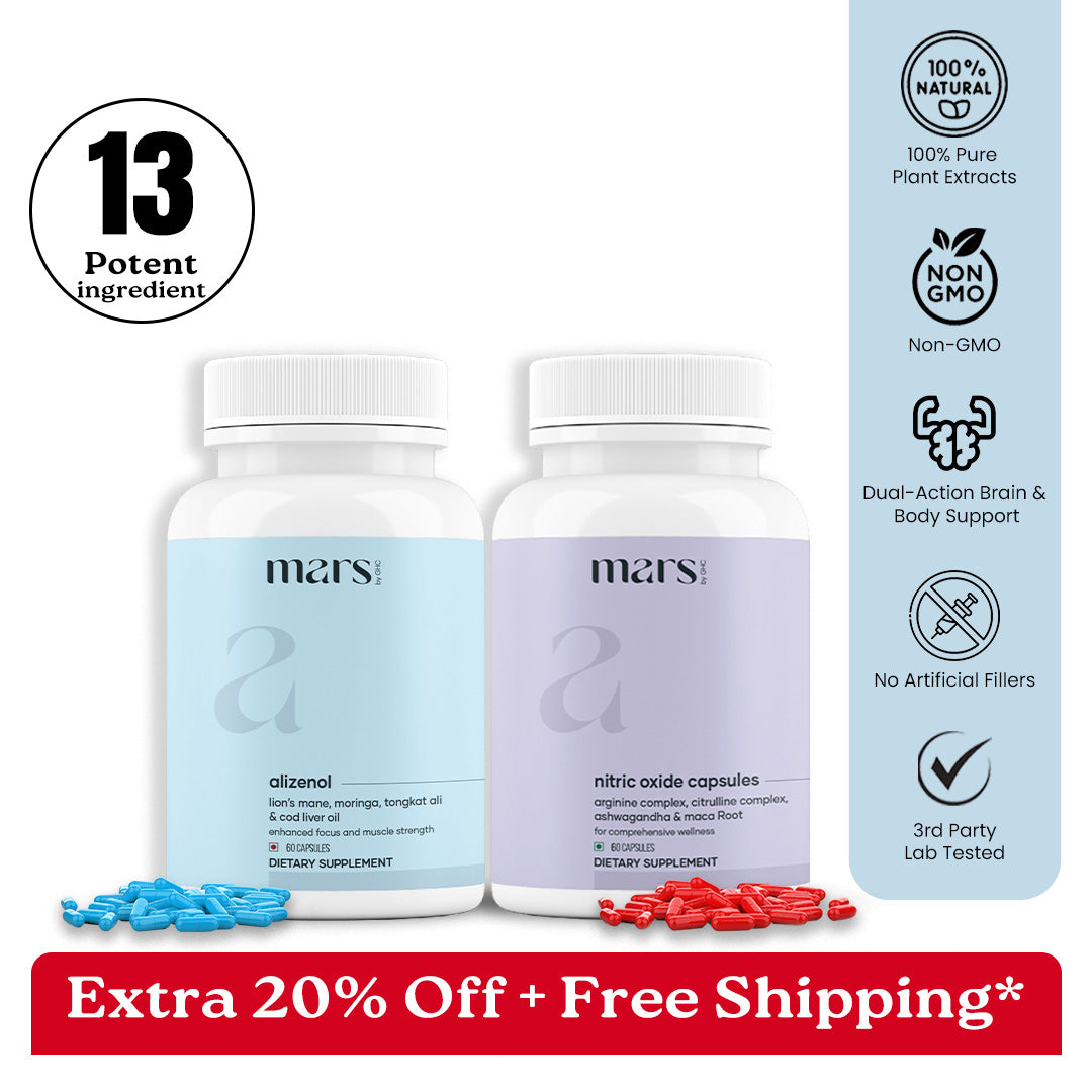 Muscle Max Combo: Tongkat Ali, Moringa & Nitric Oxide Capsules For Bet