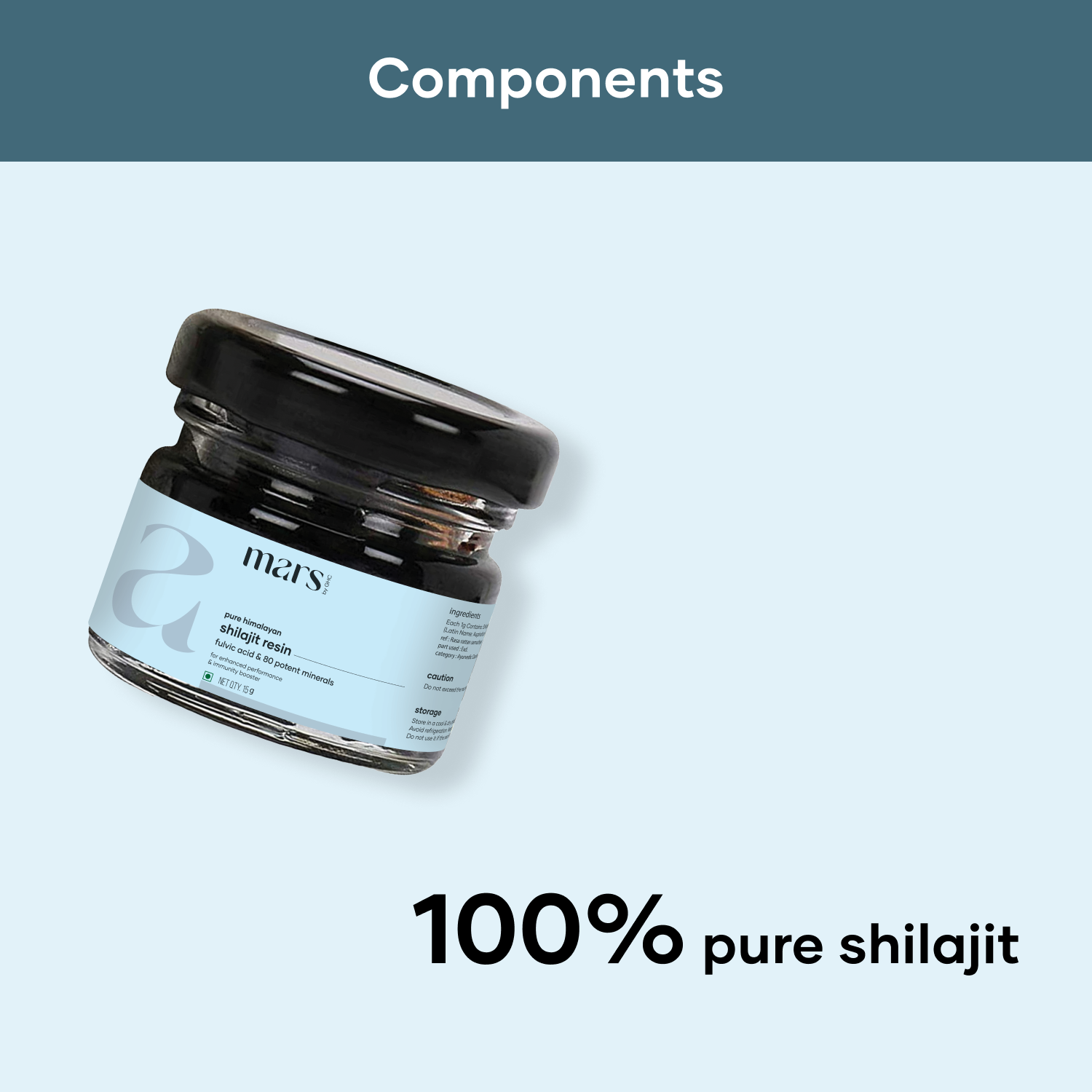 Mars Strength & Stamina Combo: Lion's Mane Caps, Pure Himalayan Shilaj ...