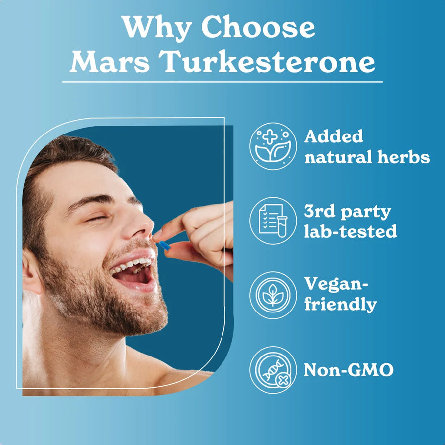 Turkesterone Capsules for Testosterone & Strength | Mars – Mars By GHC