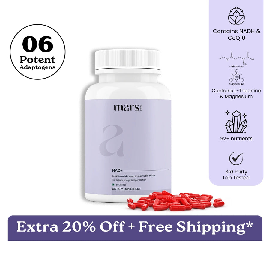 Mars NAD+ Capsules with NADH & Vitamin B3 – Cellular Energy, Brain Hea