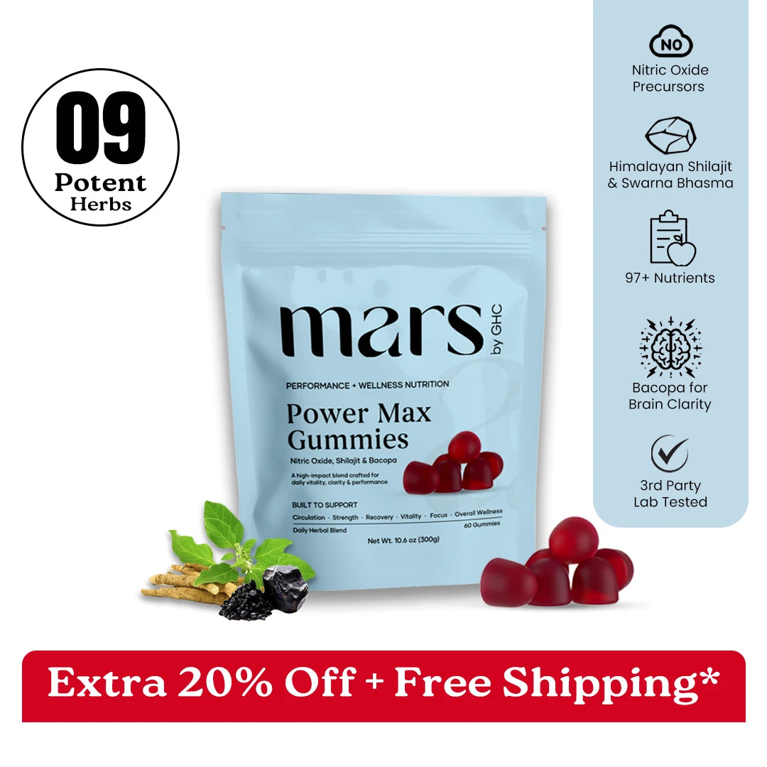 Mars Power Max Gummies: Powered by Nitric Oxide, Shilajit Gold, & Baco ...
