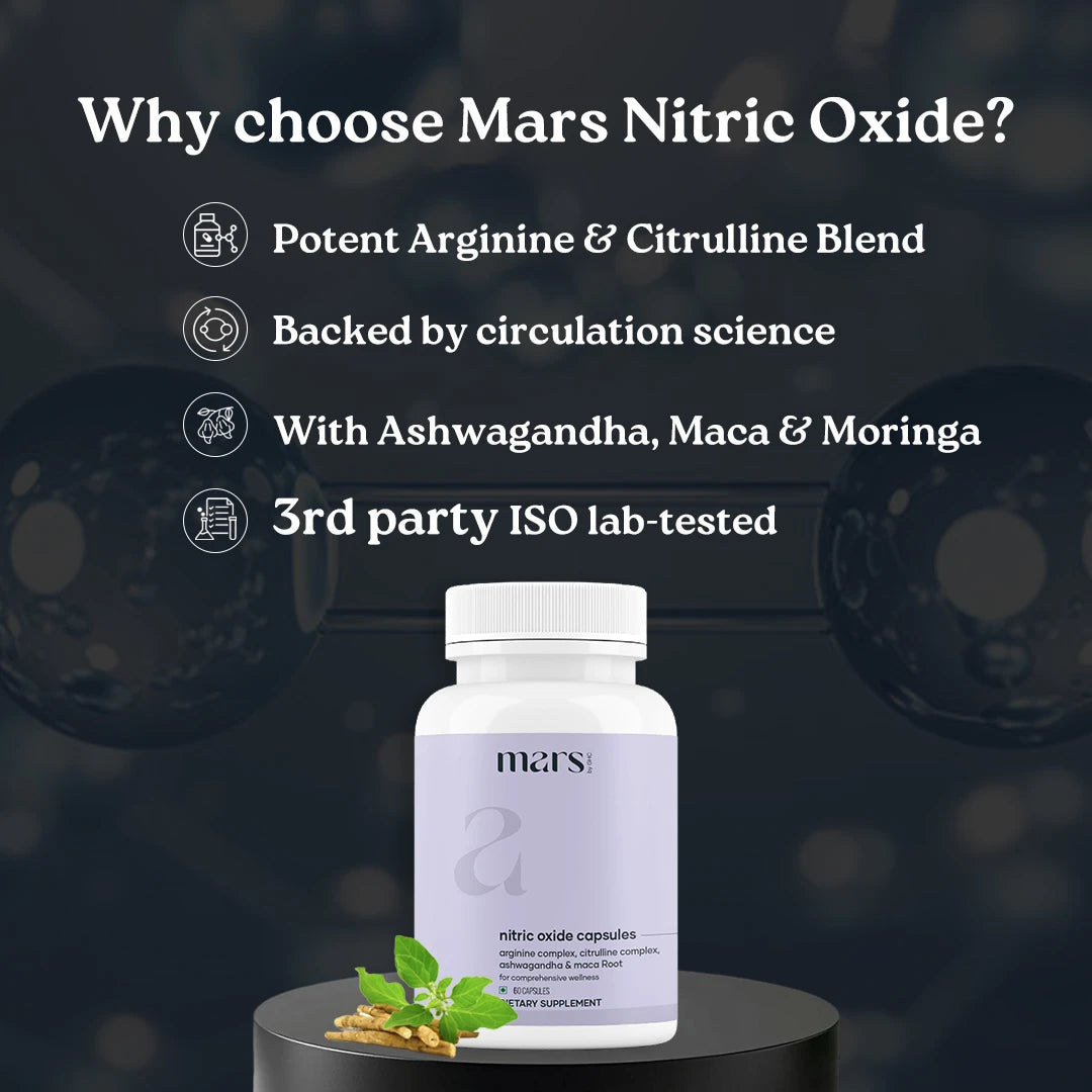Mars Vitality Max - Natural Lions Mane & Nitric Oxide Capsules