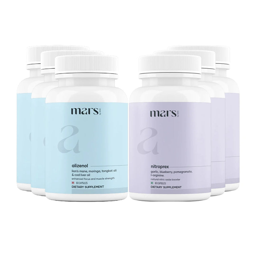 Mars SizeOMax Combo: Dual Action NitroPrex & Tongkat Ali Stack- Blood ...