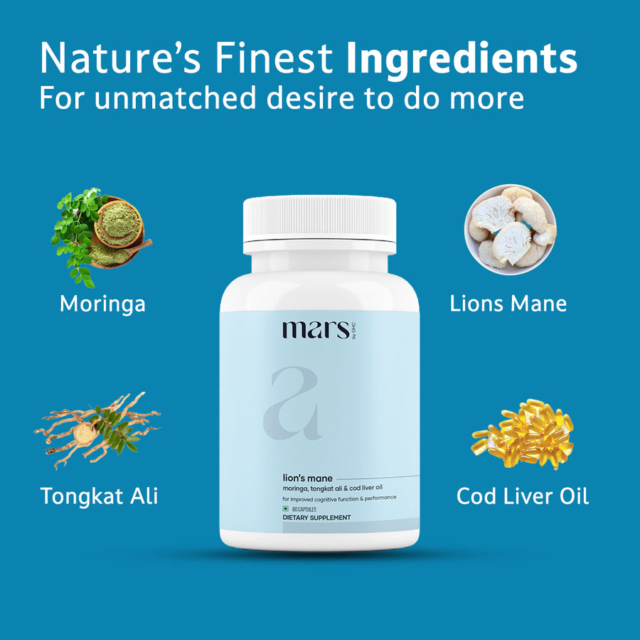 Mars Pure Lion’s Mane Caps – For PE, ED, and Size – Mars By GHC