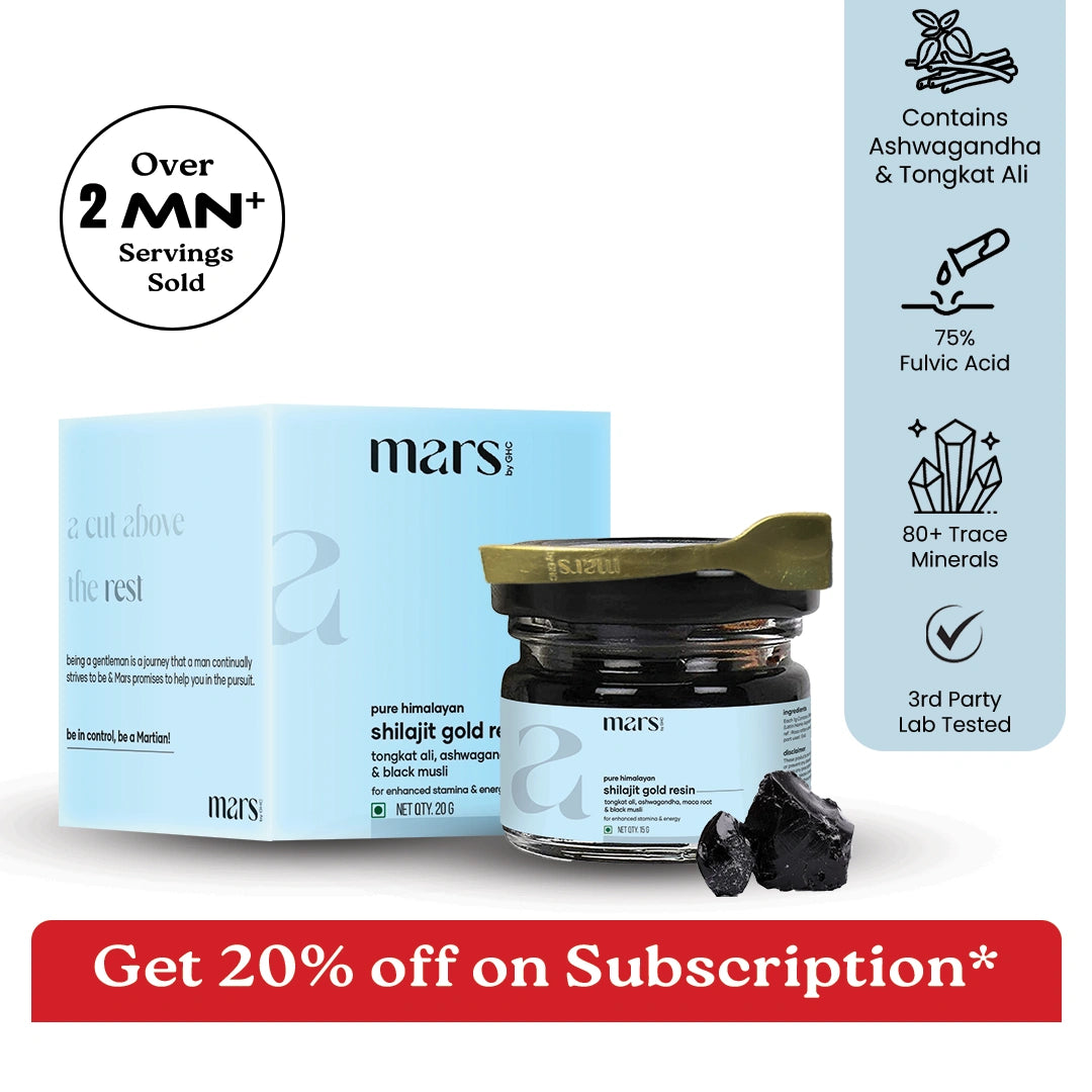 Pure Himalayan Shilajit Gold Resin with Ashwagandha|Mars by GHC