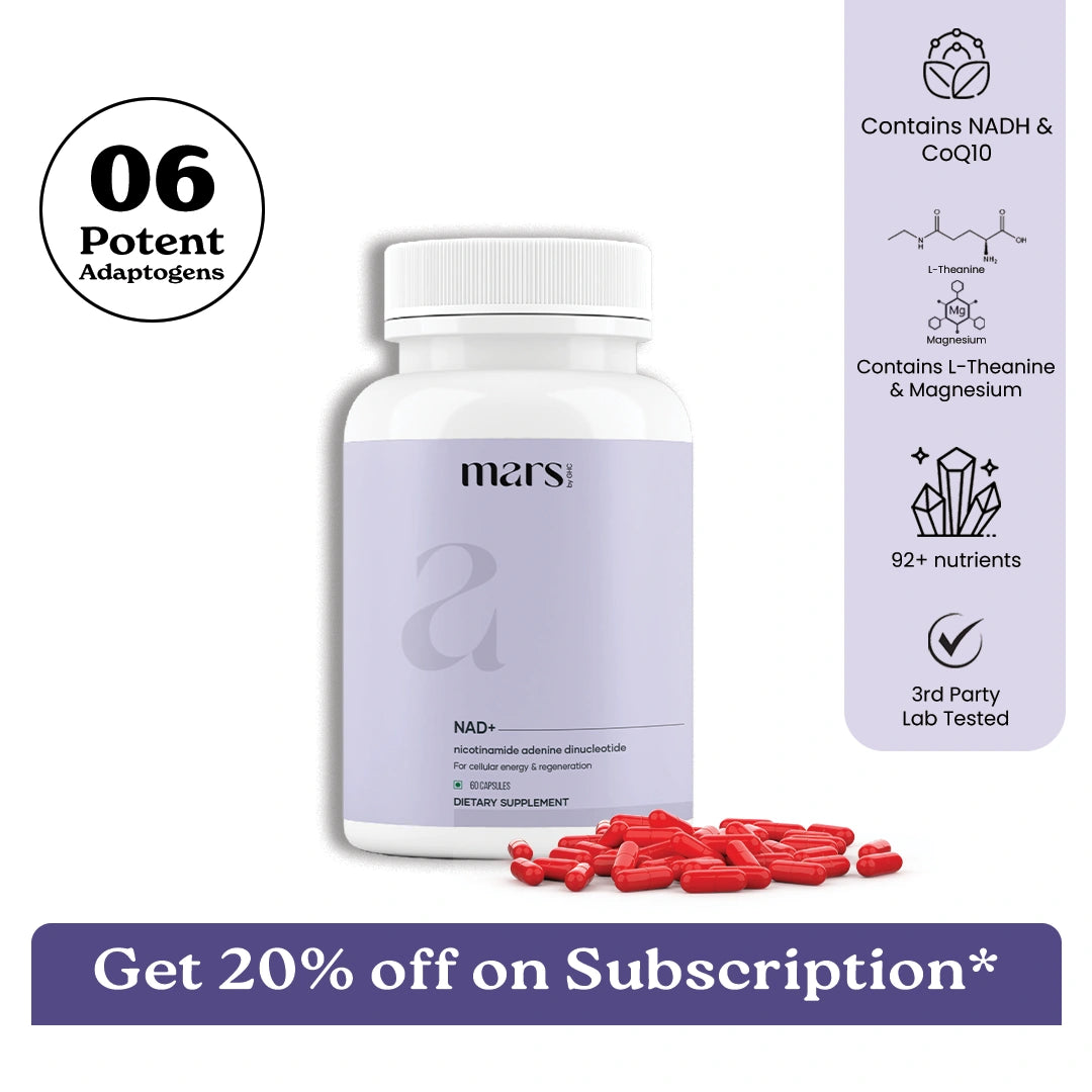 Mars NAD+ Capsules with Nicotinamide Riboside & B3 | 60 Caps