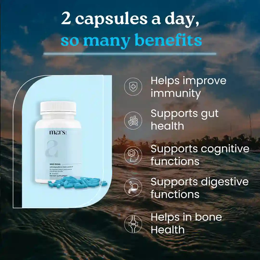 Mars Surge Natural | Sea Moss, Ashwagandha, Vitamin D3 for Immunity ...
