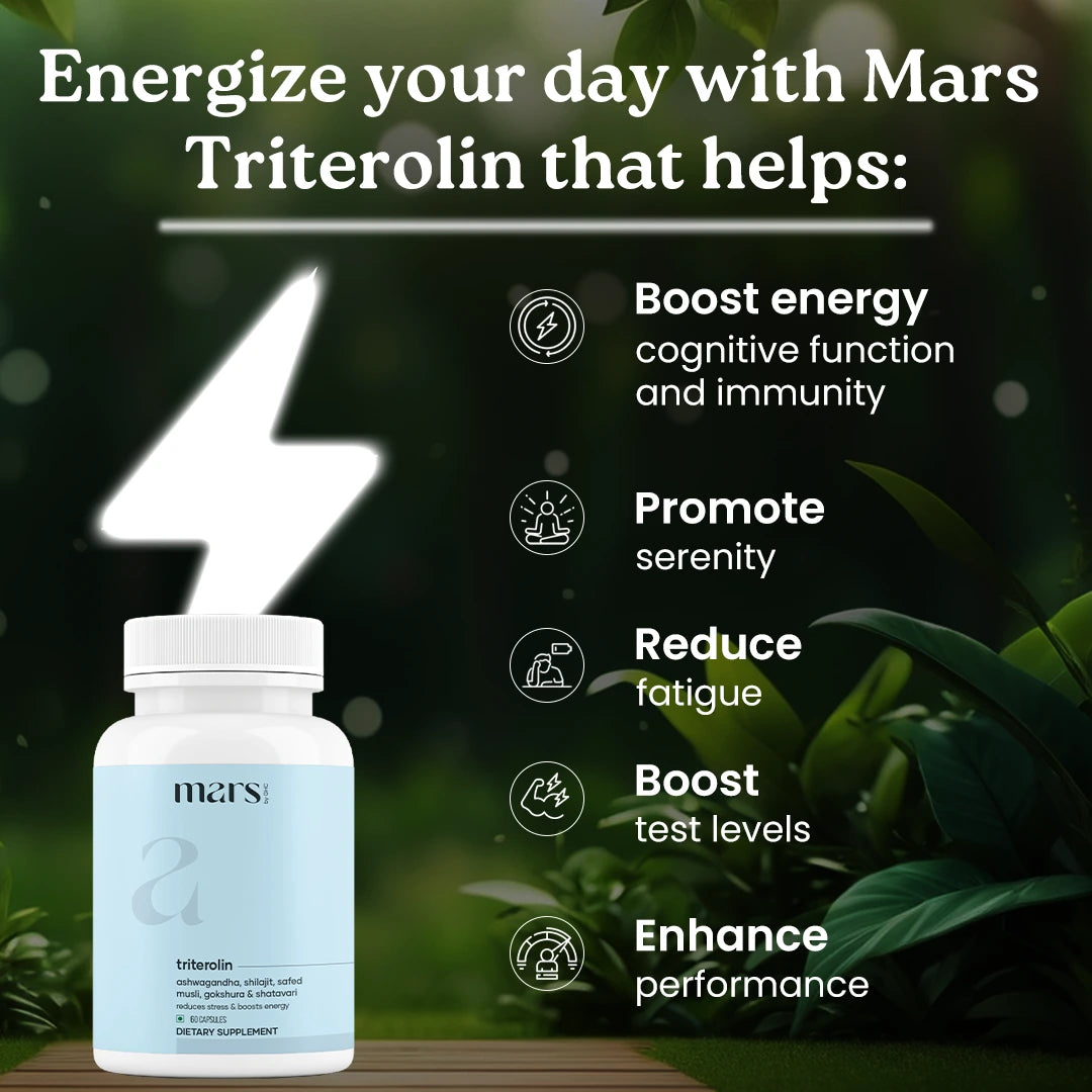 Strength & Stamina Boost with Triterolin 60 Caps | Mars