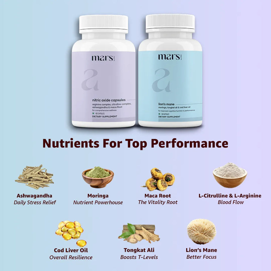 Mars Vitality Max - A Lion’s Mane & Nitric Oxide Combo for Better Stam ...