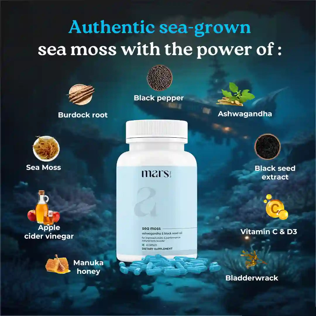 Mars Surge Natural | Sea Moss, Ashwagandha, Vitamin D3 for Immunity ...