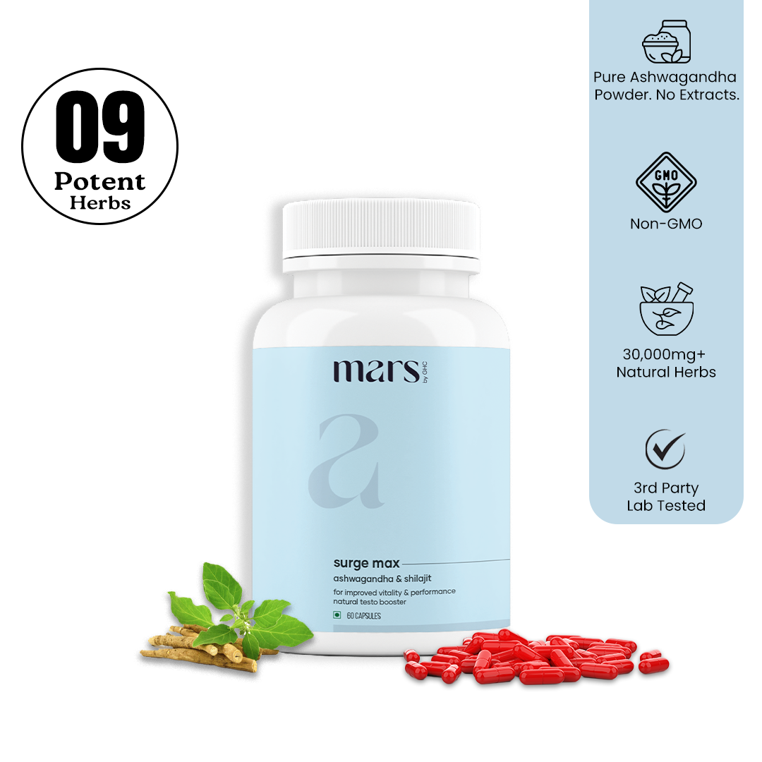 Mars Pure Himalayan Shilajit Capsules - Ashwagandha & Safed Musli for ...