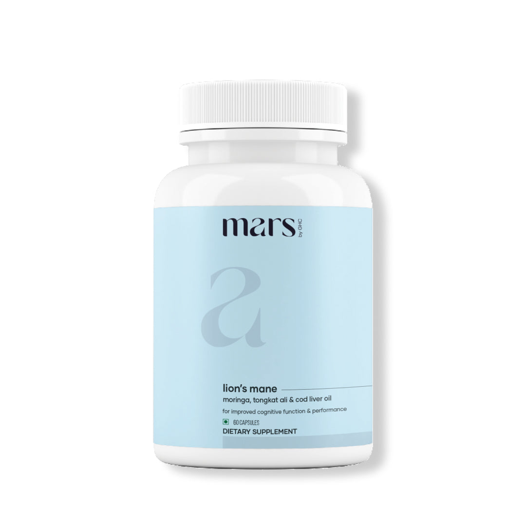 Mars Pure Lion's Mane Caps: Powered with Moringa, Tongkat Ali & Cod Li